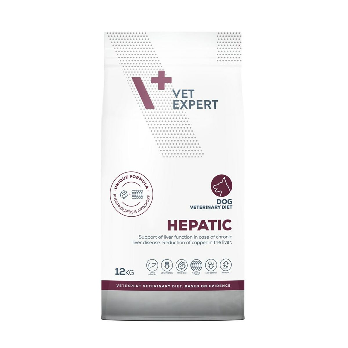 Nourriture VETEXPERT Hepatic Dog Viande 12 kg - Bixoto.com