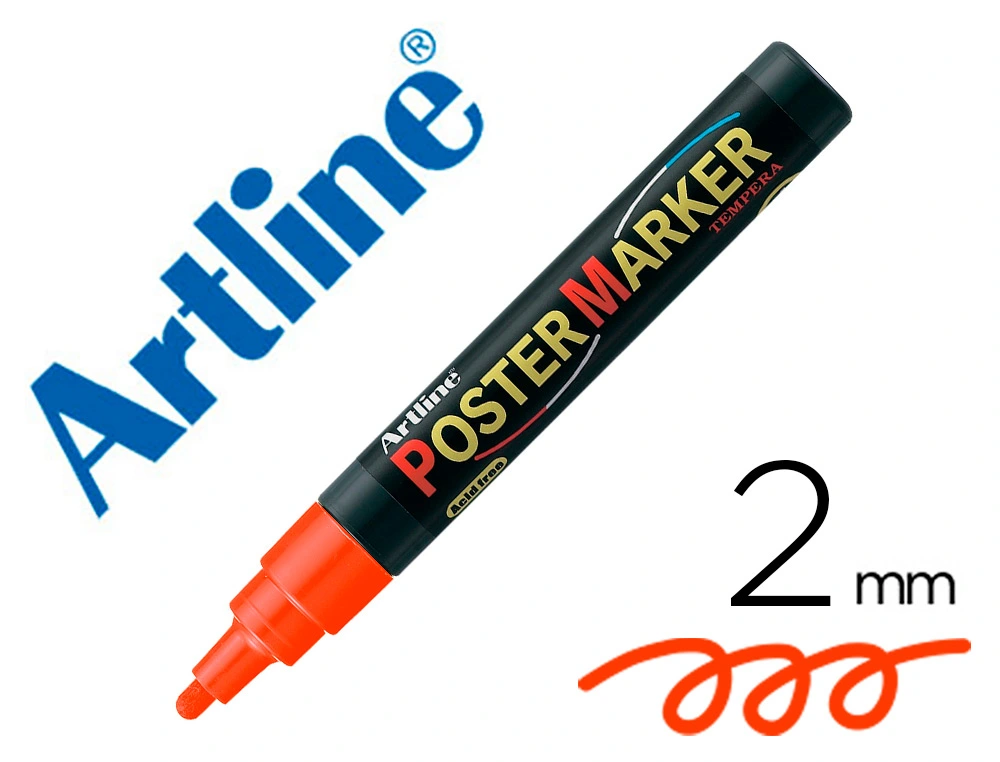 Artline Rotulador Poster Marker EPP-4-NAR Flu Punta Redonda 2 mm Color ...