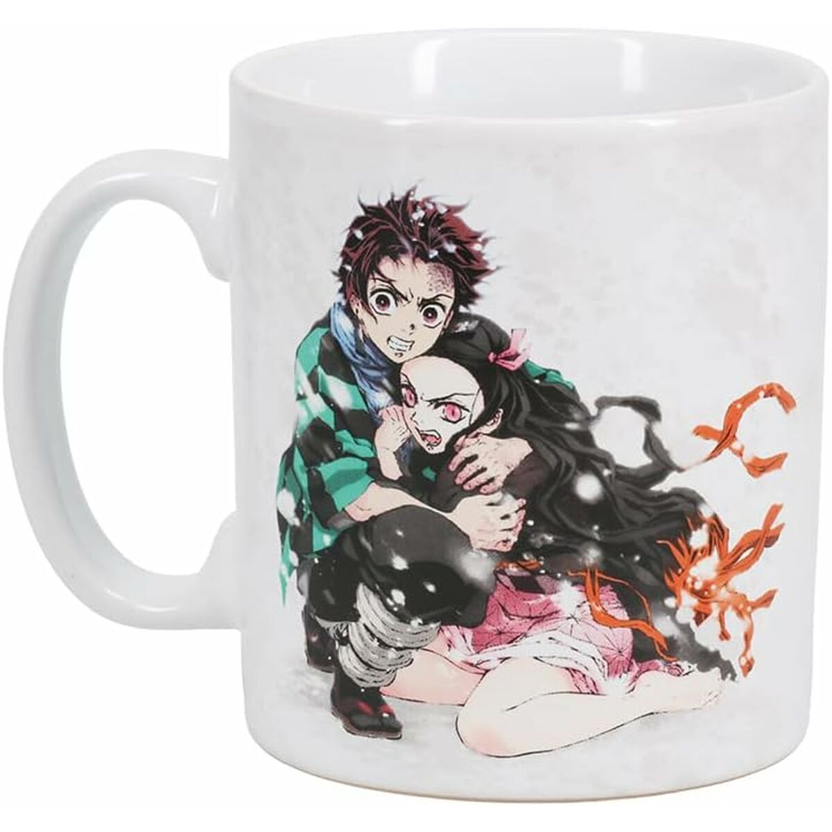 Taza Mug Demon Slayer Tanjiro & Nezuko Blanco Cerámica 550 ml - Bixoto.com