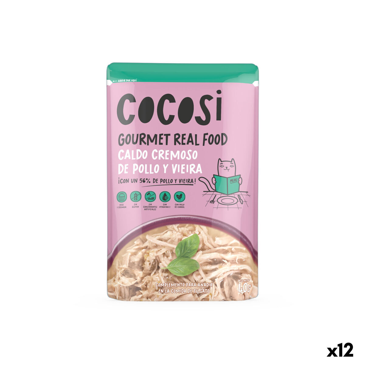 Comida para gato Cocosi Gourmet Real Food 40 g 12 Unidades - Bixoto.com