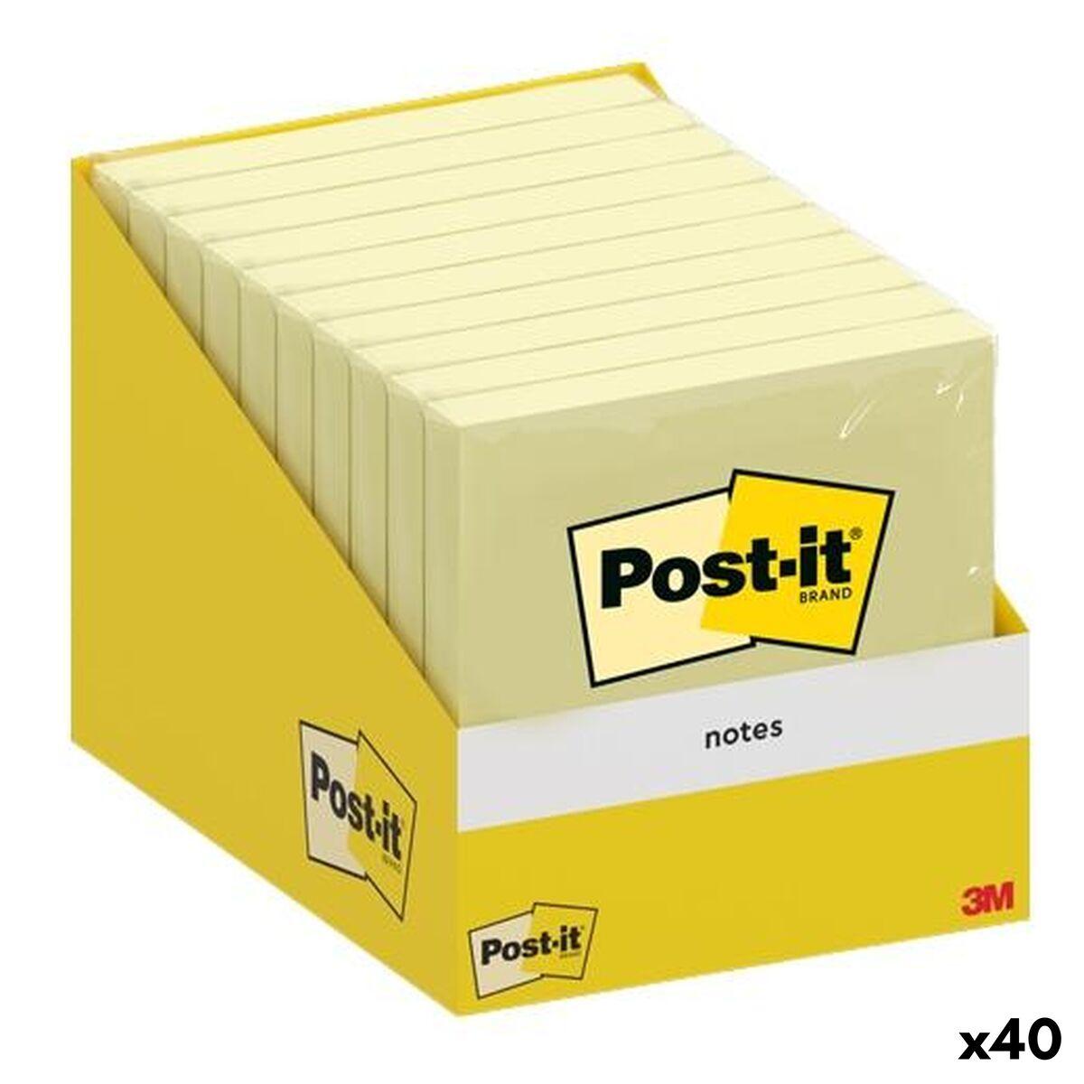 Notas Adhesivas Post-it Amarillo 76 x 76 mm 10 Piezas (40 unidades ...