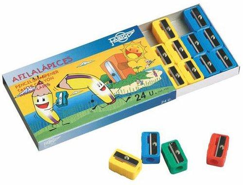 Afilalapiz Faibo Rectangular Plastico Caja De 24 - Bixoto.com