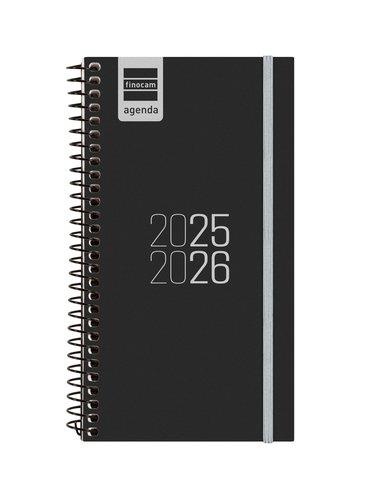Agenda Escolar (2025-26) Finocam Espir Espiral Tapa Pp S/V Apais. E9 94X171 Con Goma Negro ...