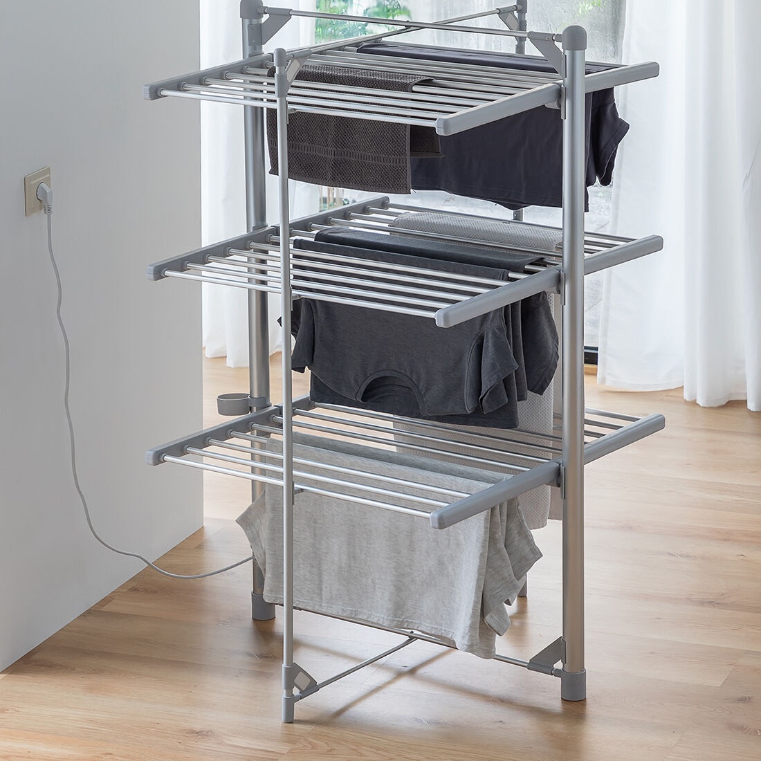 Tendedero Eléctrico Plegable InDryer InnovaGoods (36 Barras) 300W ...