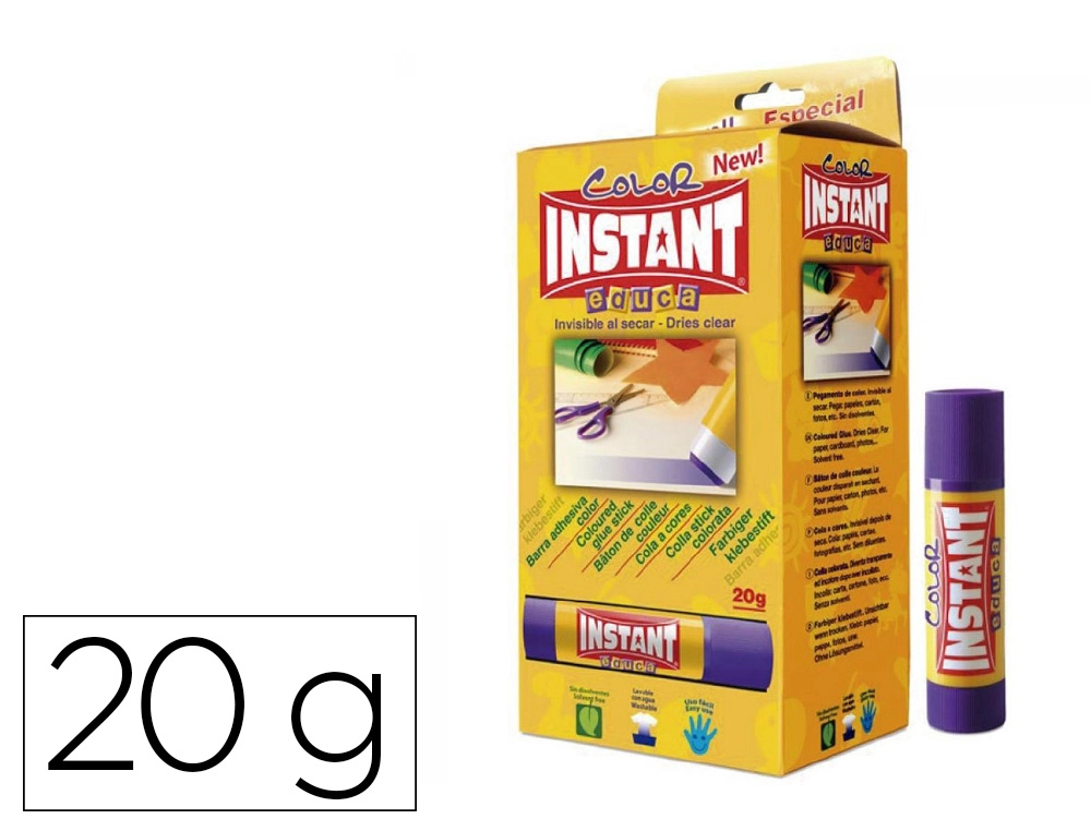 Pegamento Instantaneo Magico en Barra Lila 20g, Invisible al Secar ...