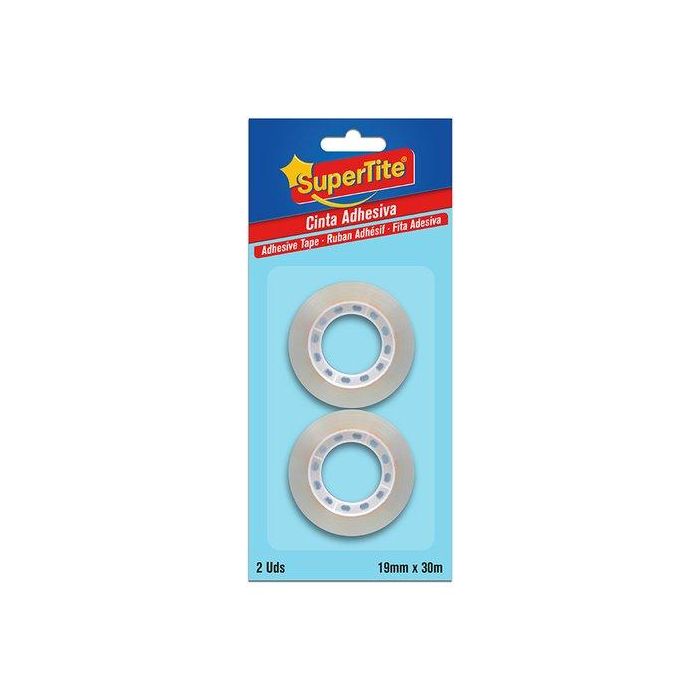 Cinta Adhesiva Supertite Transparente Rollo 30X19 Blister De 2 (Set de ...