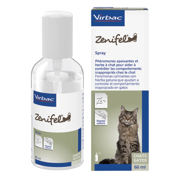 Virbac Zenifel Spray Gatos 60 mL para Relajación y Reducción de Estrés ...