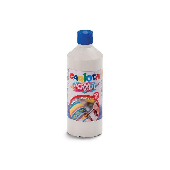 Tempera Carioca Acrilyc Liquida 500 Ml (Botella) Blanco - Bixoto.com