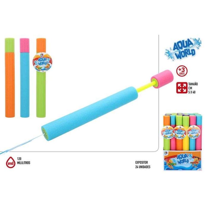 Color Baby Lanzador de Agua de Espuma, 5x40 cm, 3 Modelos Surtidos (Rosa/Naranja/Amarillo), Edad ...