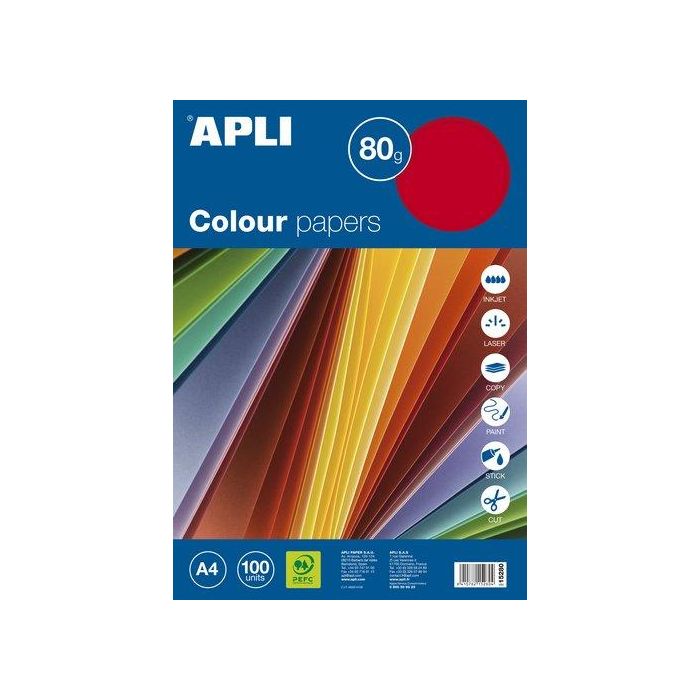 Papel Color A4 80G 100H Surtido Fluor - Bixoto.com