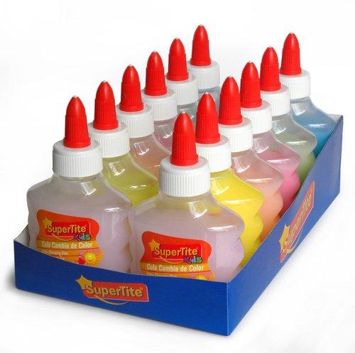 Cola Cambiacolor Supertite Bote De 80Ml Surtido Neon Expositor De 12 ...