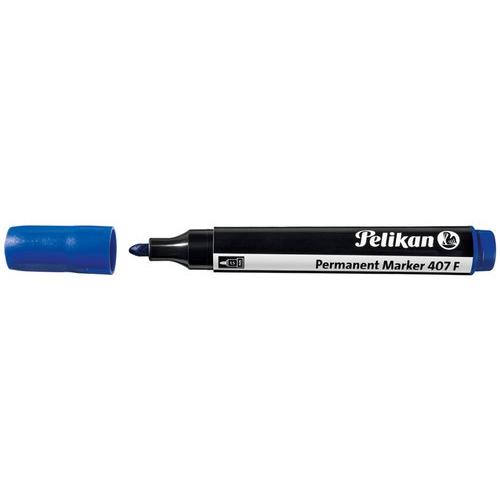 Rotulador Permanente Pelikan 407 F Azul (Set de 10) - Bixoto.com