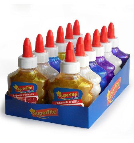 Cola Metallic Glue Supertite Bote De 100Ml Surtido Expositor De 12 ...