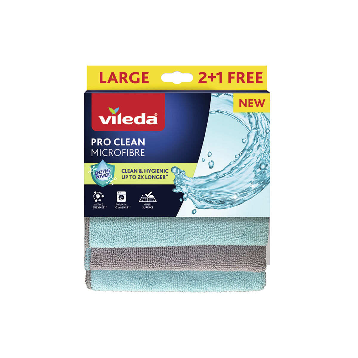 Vileda Bayeta Mf Pro Clean Microfibre Multiusos Enzimas Naturales ...