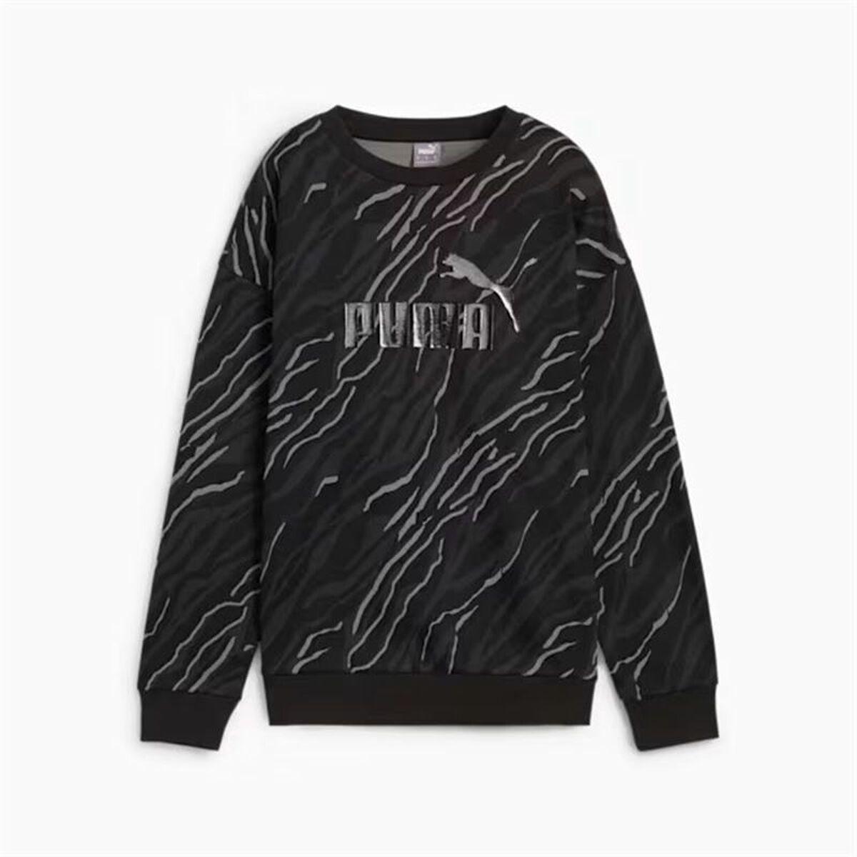 Sudadera sin Capucha Mujer Puma Essentials+ Animal Aop Crew Fl Mujer ...